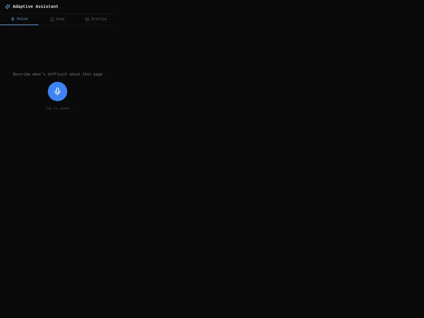 Adaptive Interface Assistant