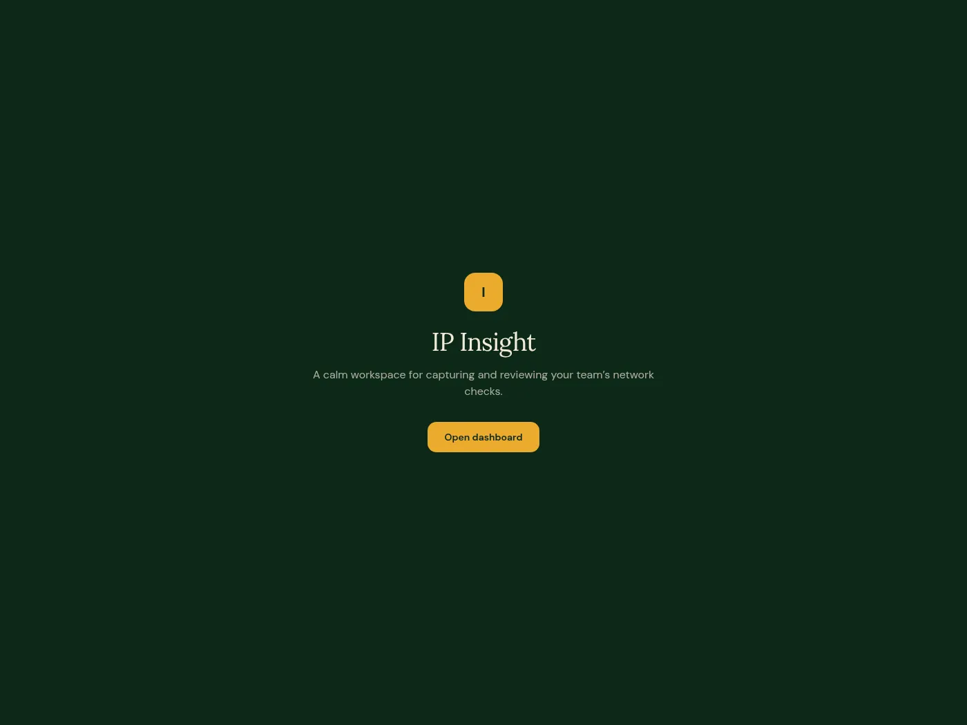 IP Insight Dashboard