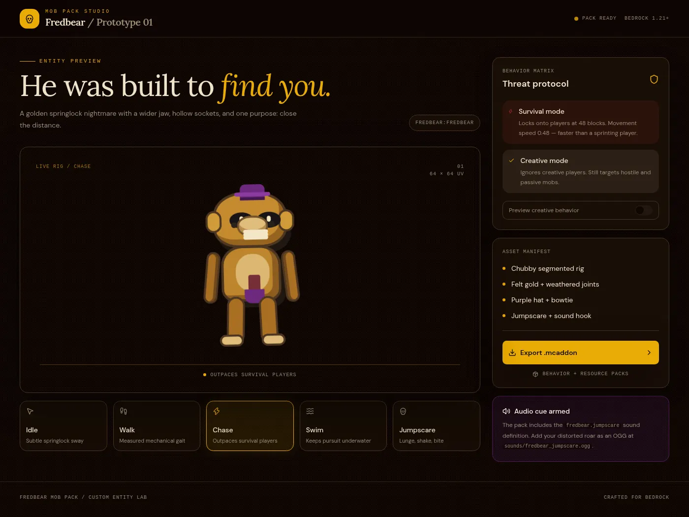Fredbear Mob Pack