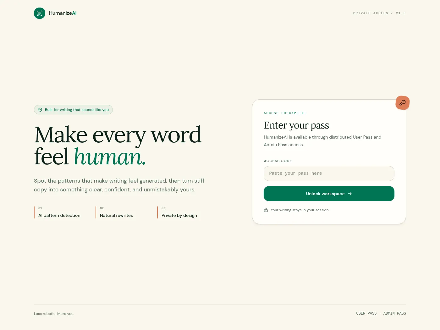 HumanizeAI Web App