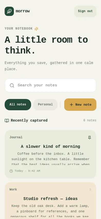 Evernote Clone Mobile