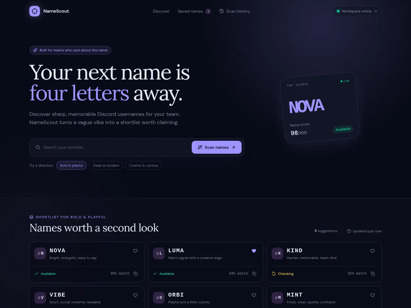 Discord NameScout