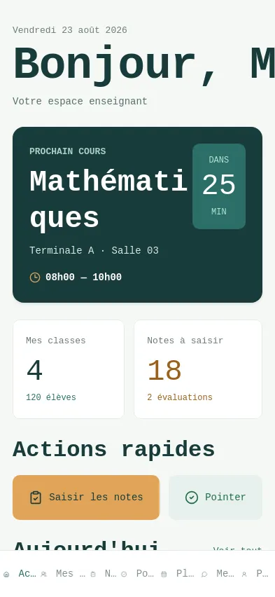 Lycée Teacher Mobile
