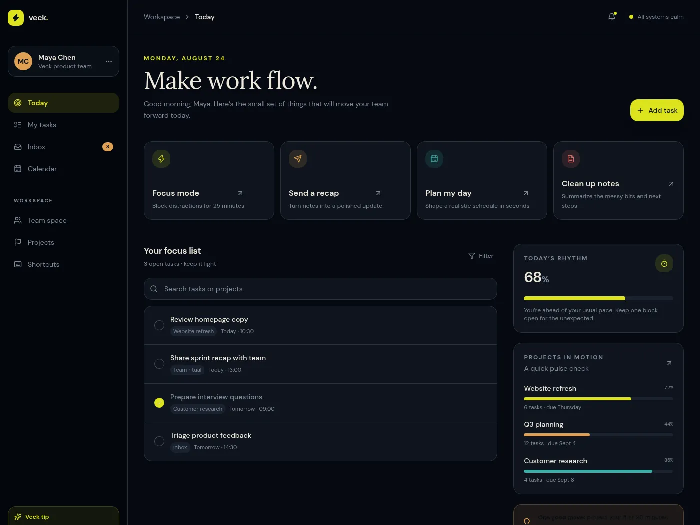 Veck Productivity Toolkit