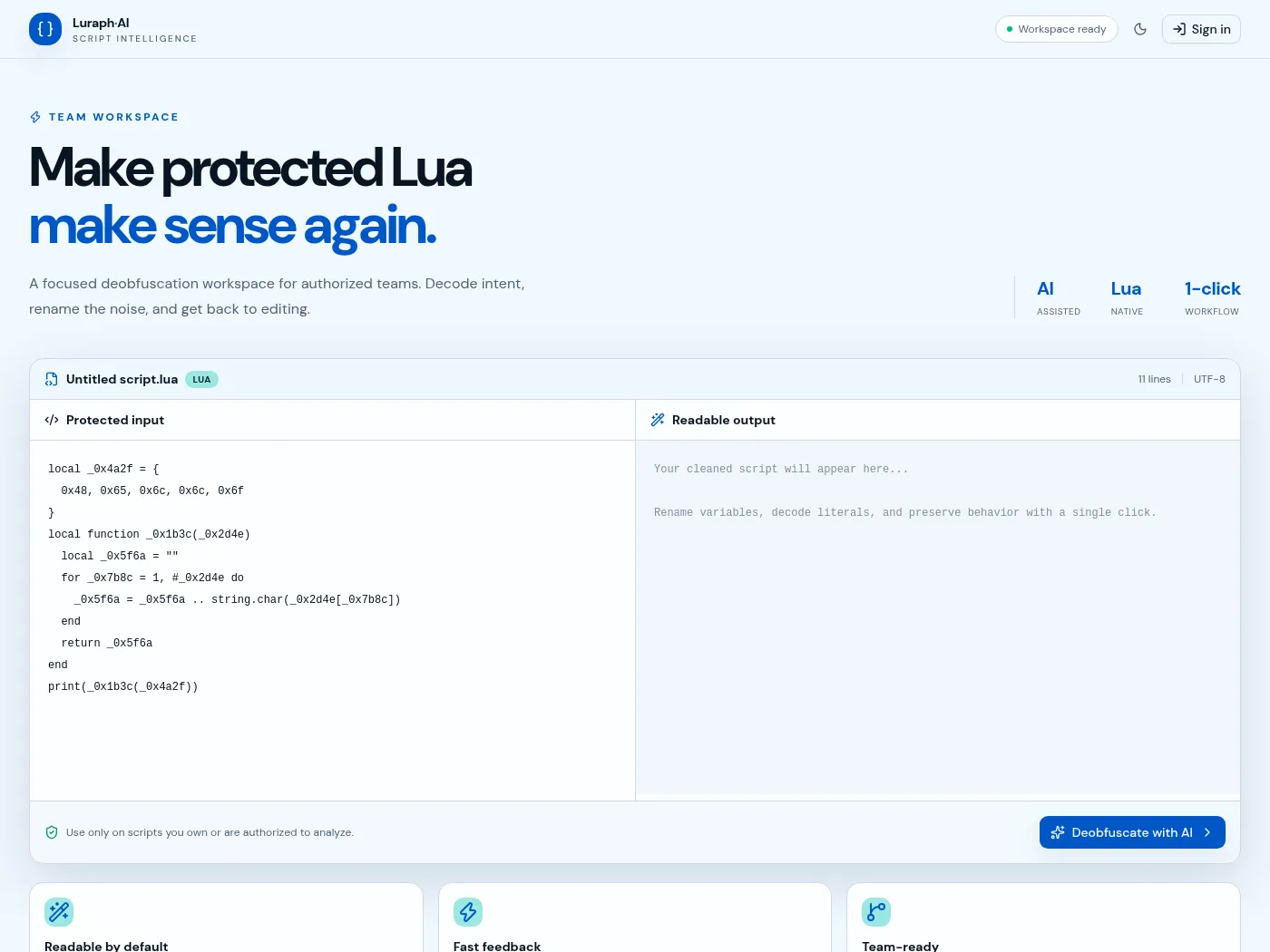 Luraph Deobfuscator AI
