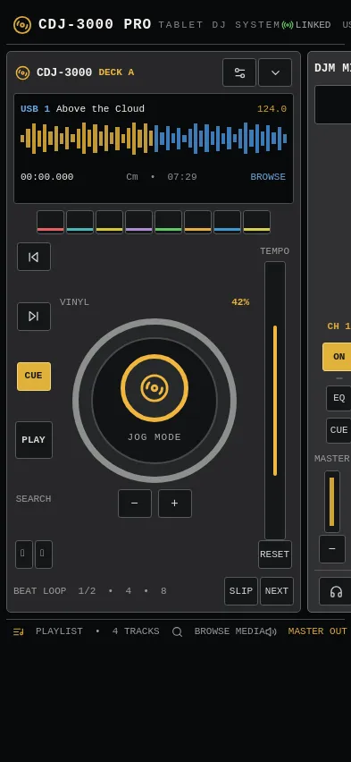 CDJ3000 Tablet Emulator