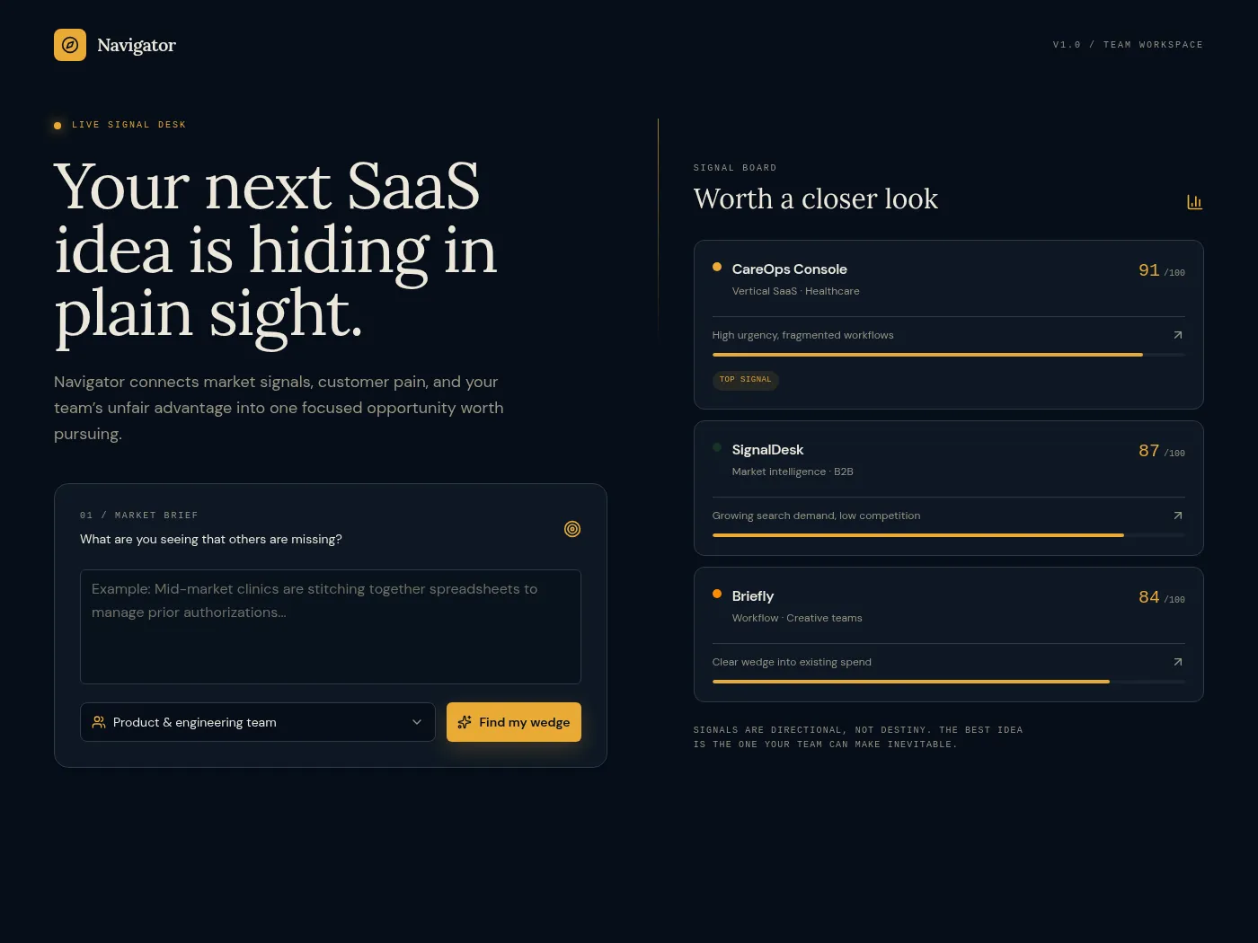 SaaS Idea Navigator