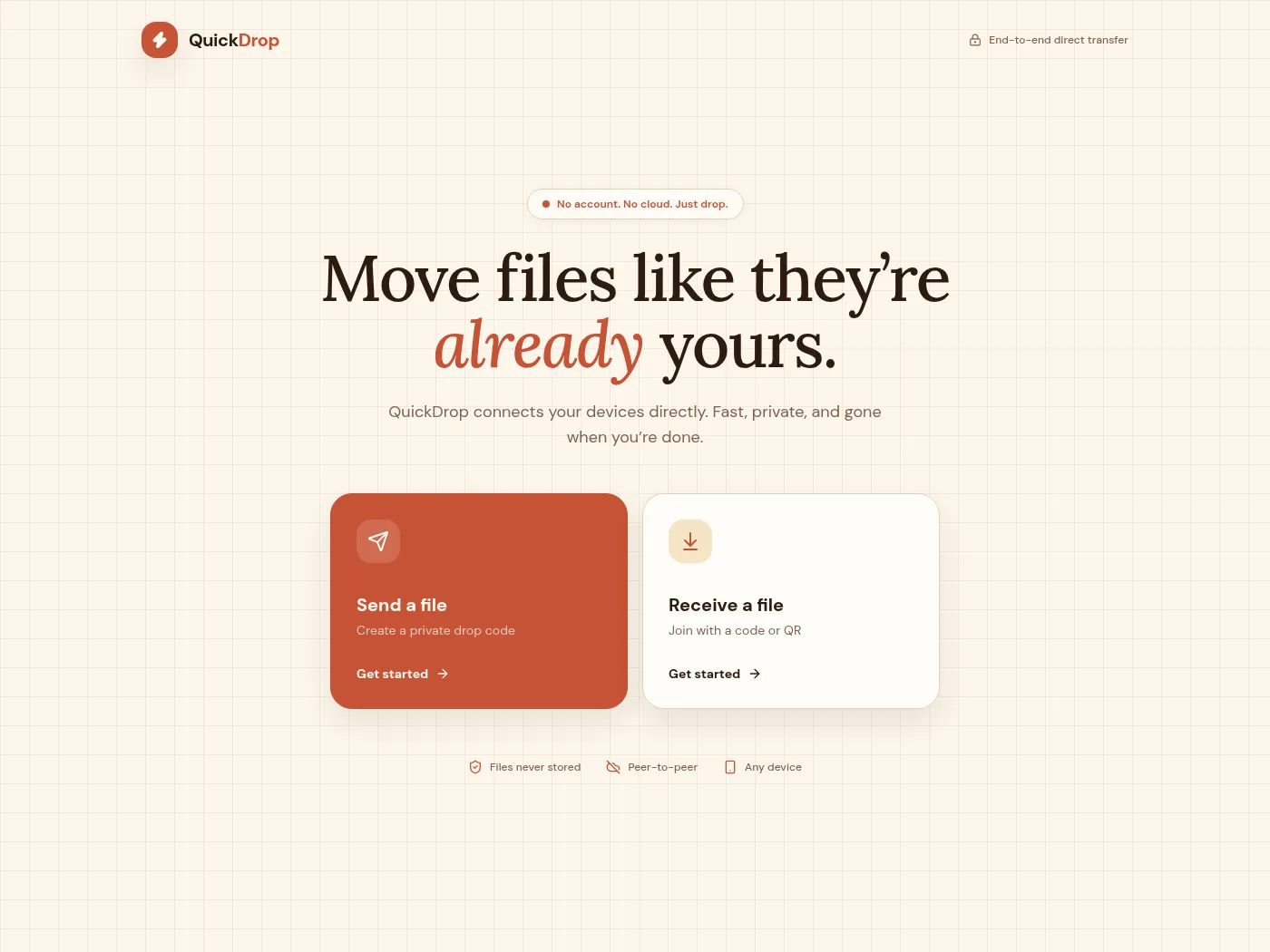 QuickDrop File Transfer