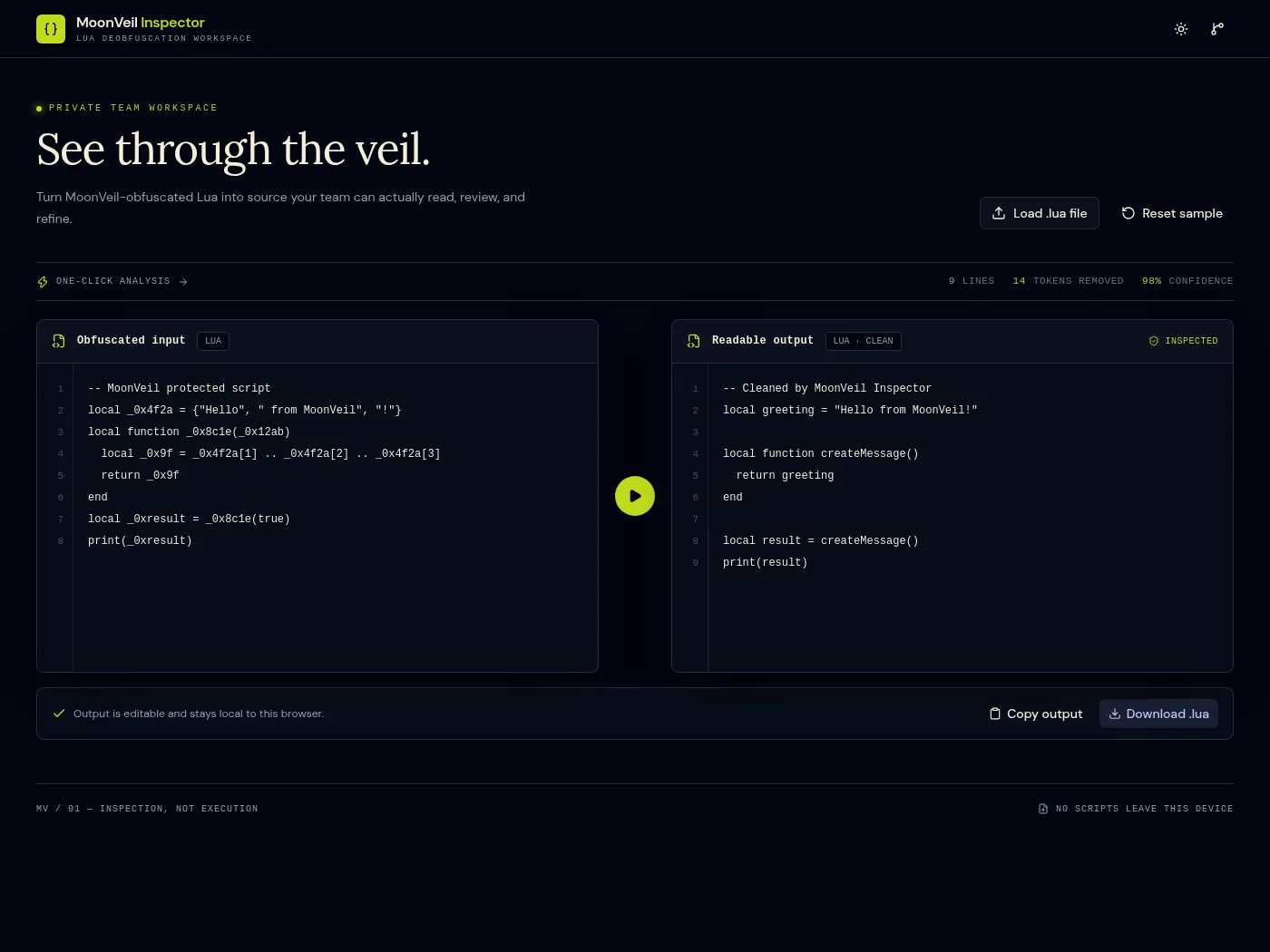 MoonVeil Lua Deobfuscator