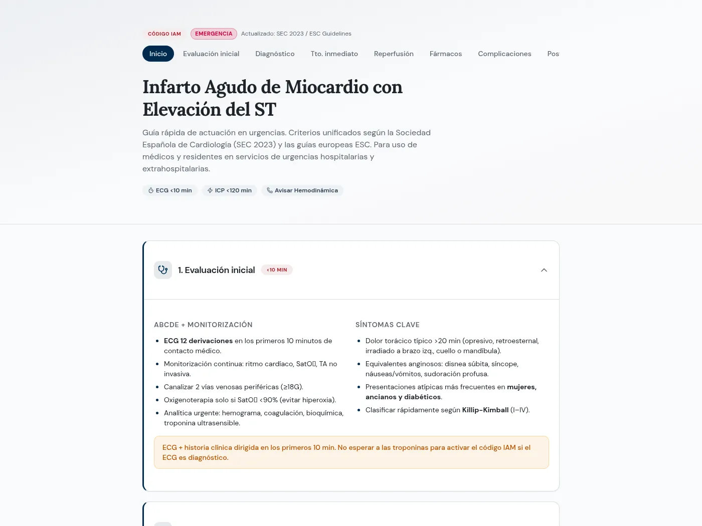 Infarto Urgencias España