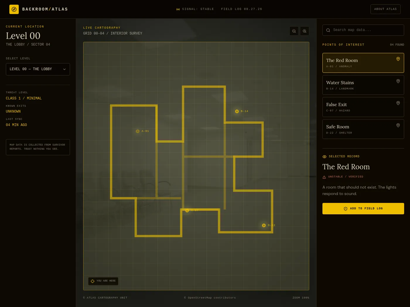 Backroom Map Explorer