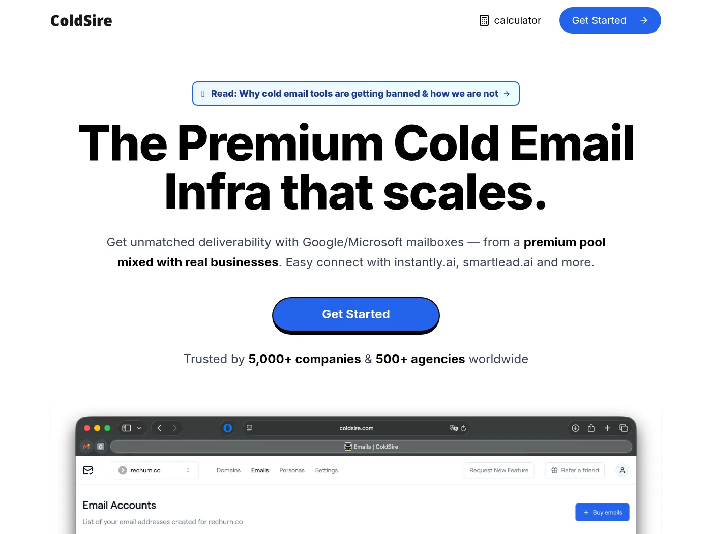 Coldsire Landing Page