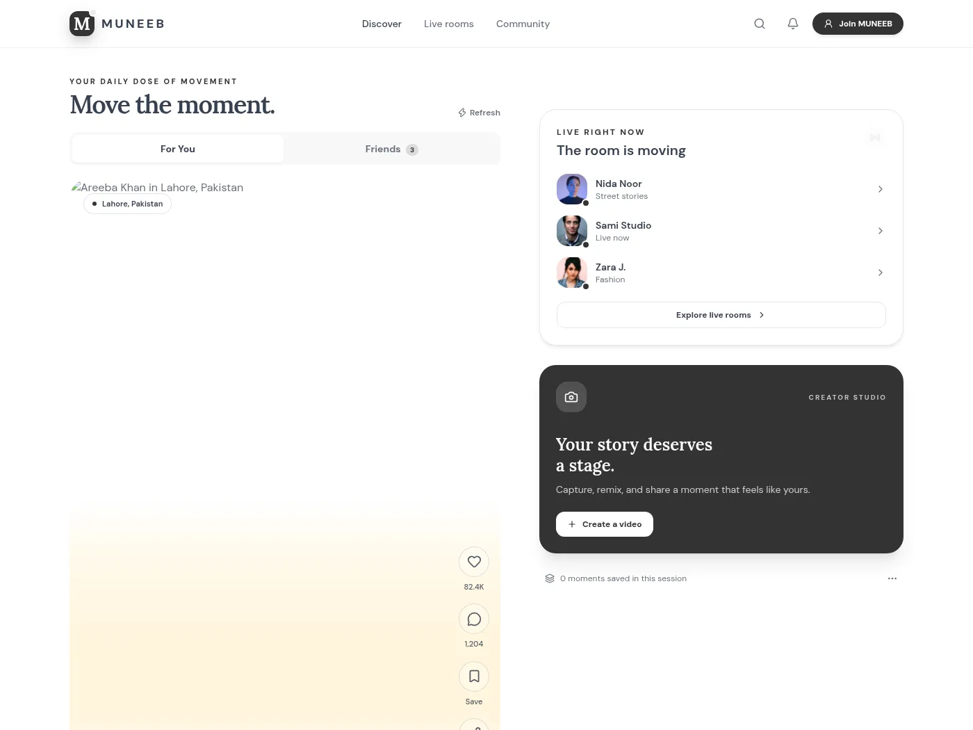 MUNEEB Social Video Platform