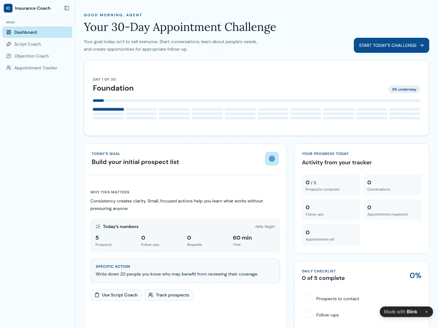 Insurance Appointment Coach
