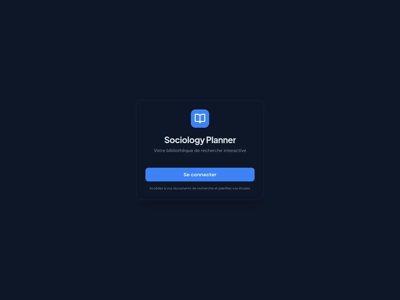 Sociology Study Planner