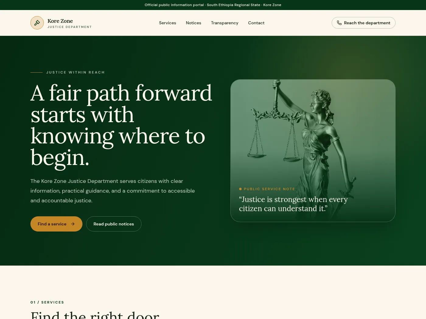 Kore Zone Justice Portal