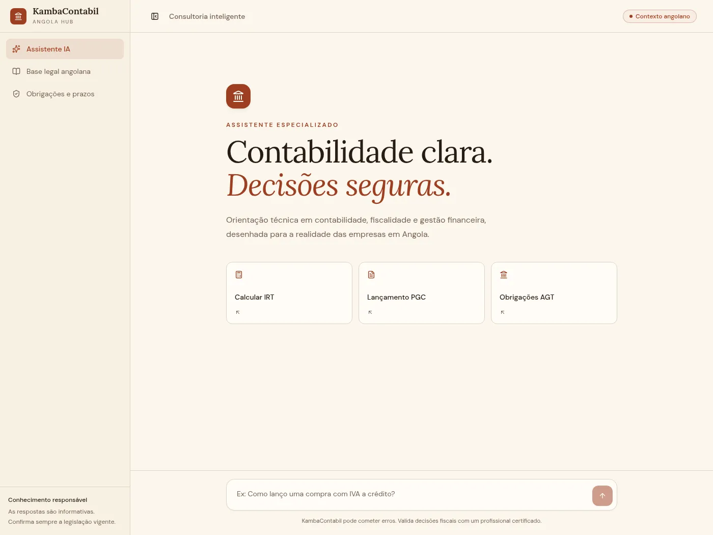 KambaContabil Angola Hub