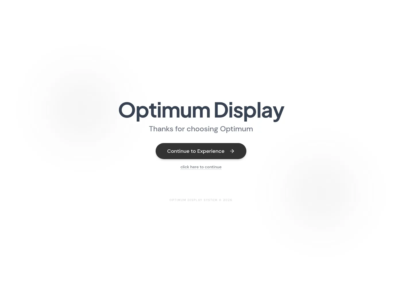 Optimum Welcome Page