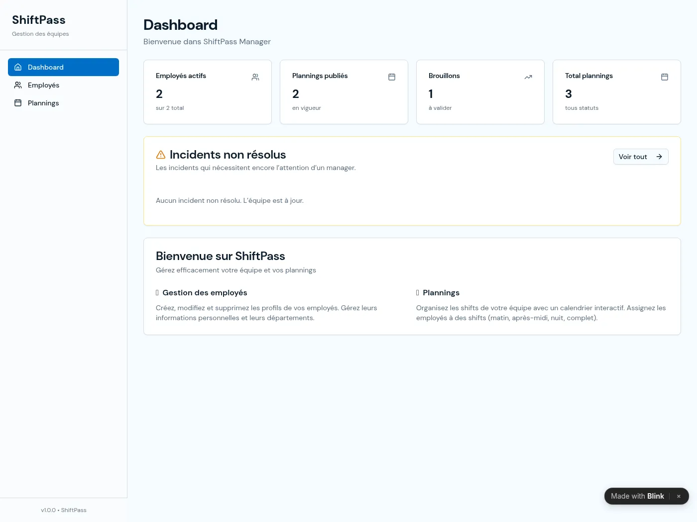 ShiftPass SaaS Manager