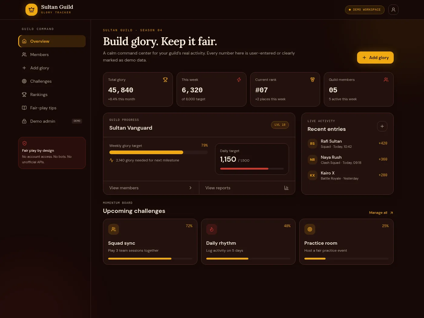 Sultan Guild Glory