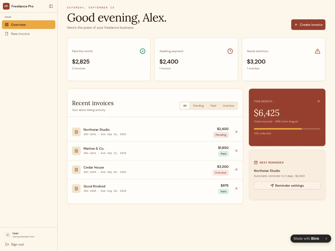 Freelance Invoice Pro