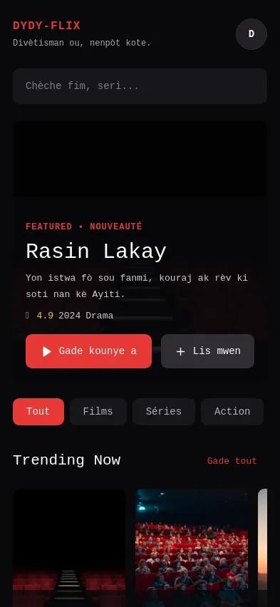 Dydy-Flix Streaming Platform
