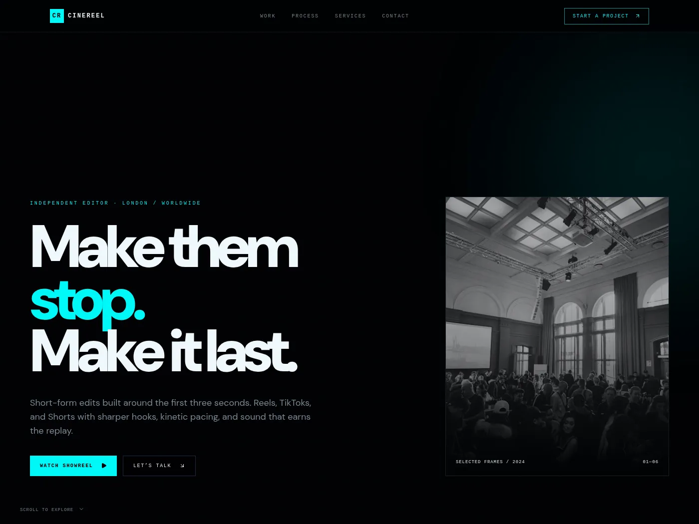 CineReel Portfolio Site