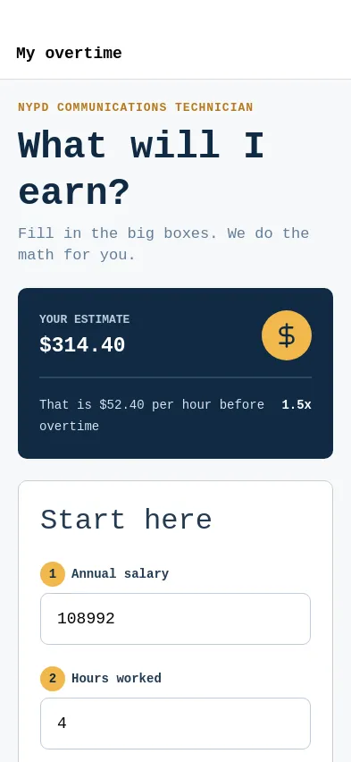 NYPD Overtime Tracker
