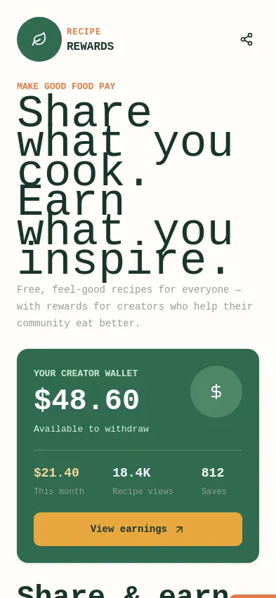Recipe Rewards App