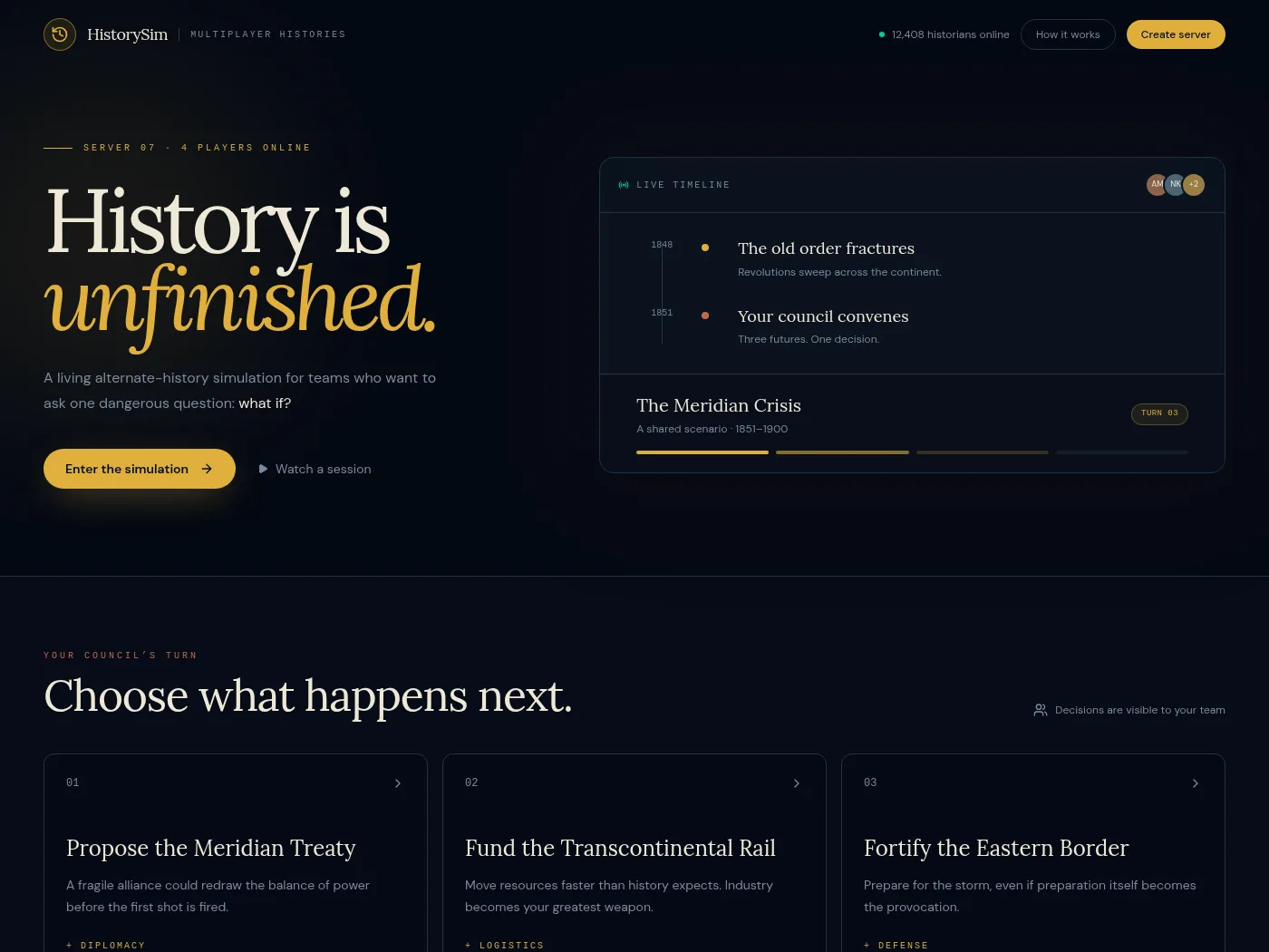 HistorySim Multiplayer