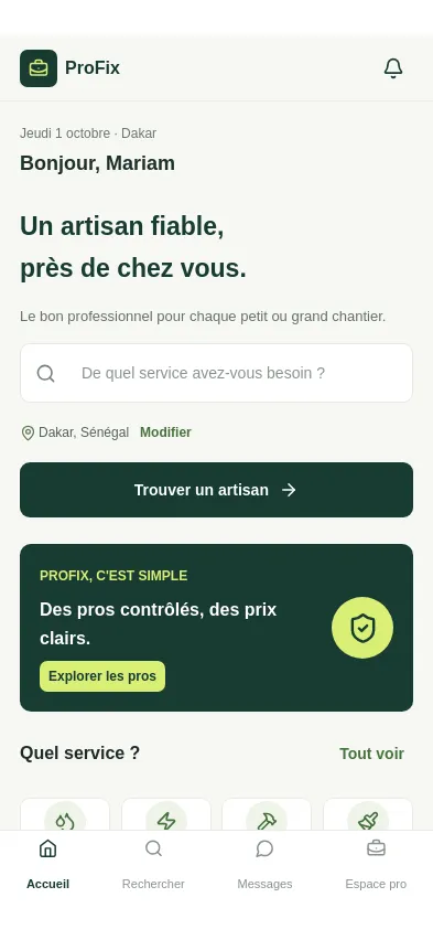 ProFix Artisans Mobile