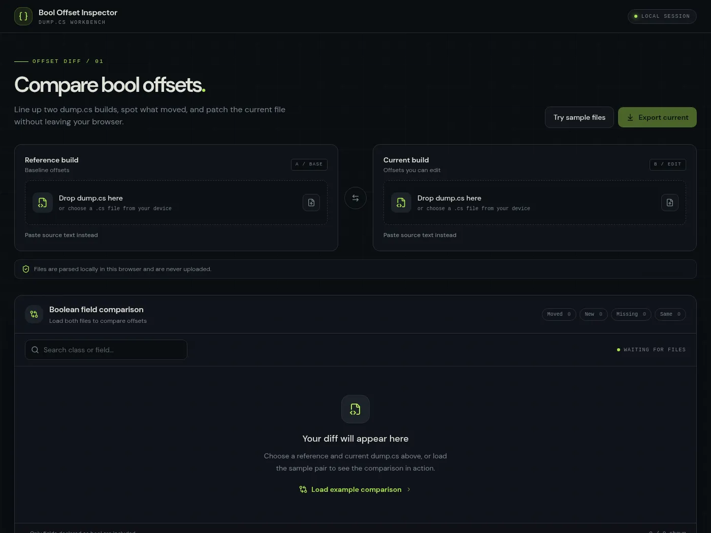 Bool Offset Inspector