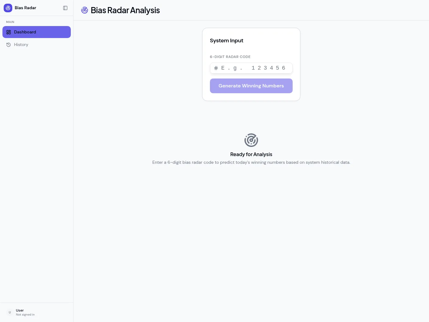 Bias Radar Lotto Picker