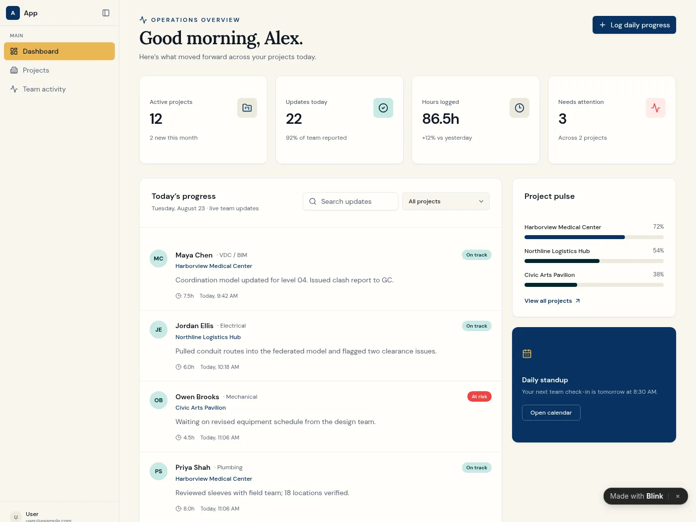 Project Progress Tracker