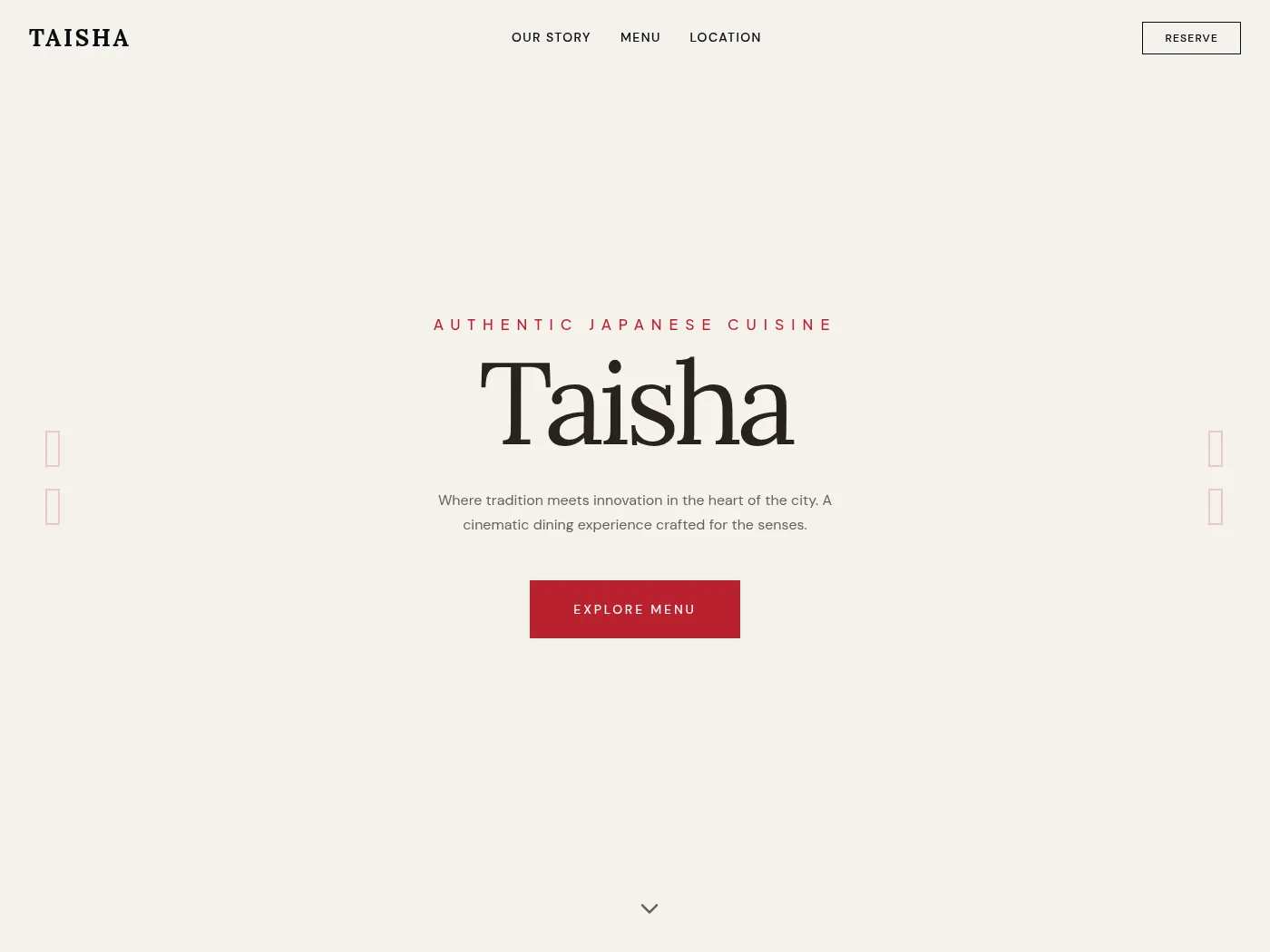 Taisha 3D Restaurant Site