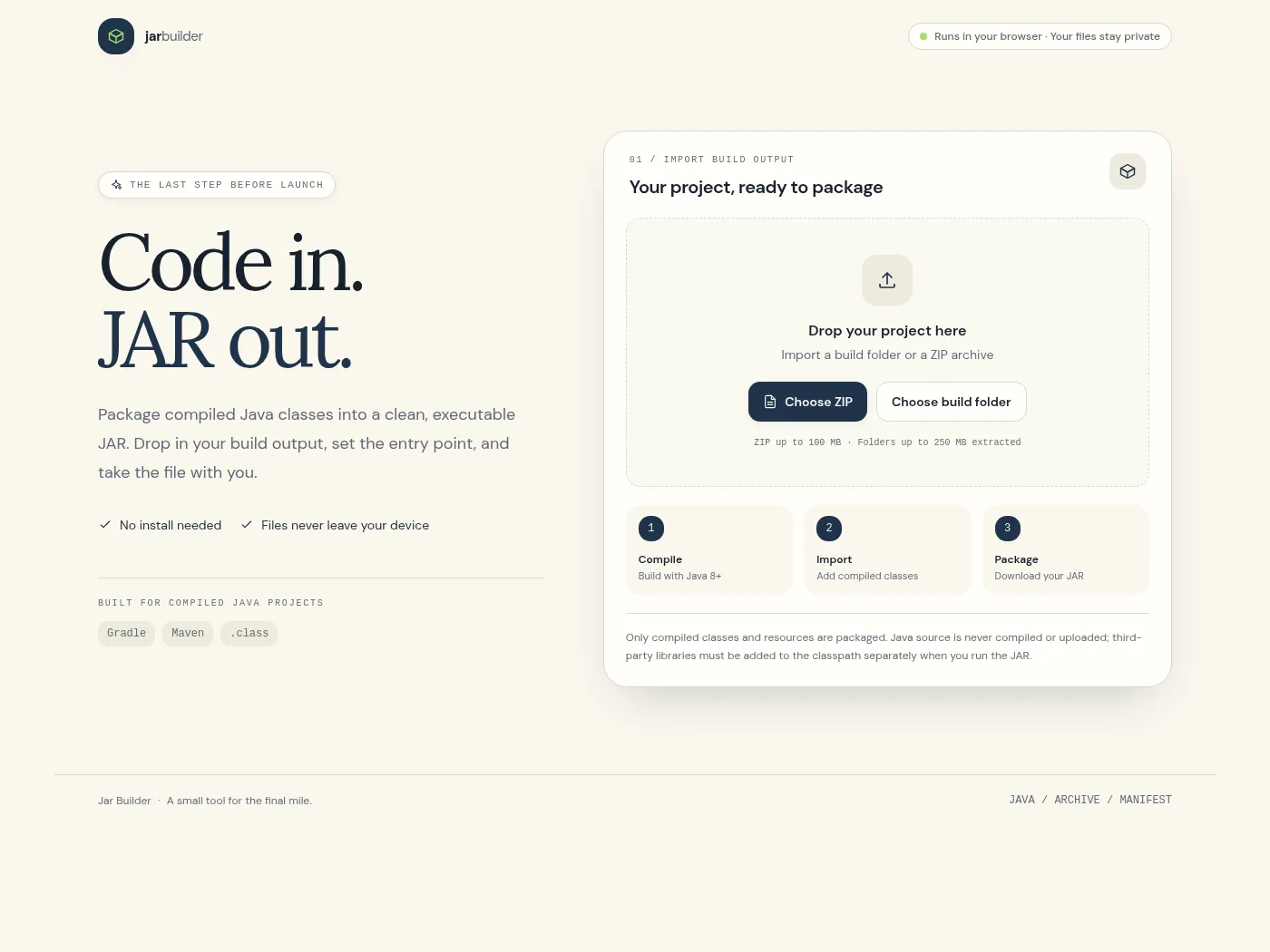 Jar Builder Tool