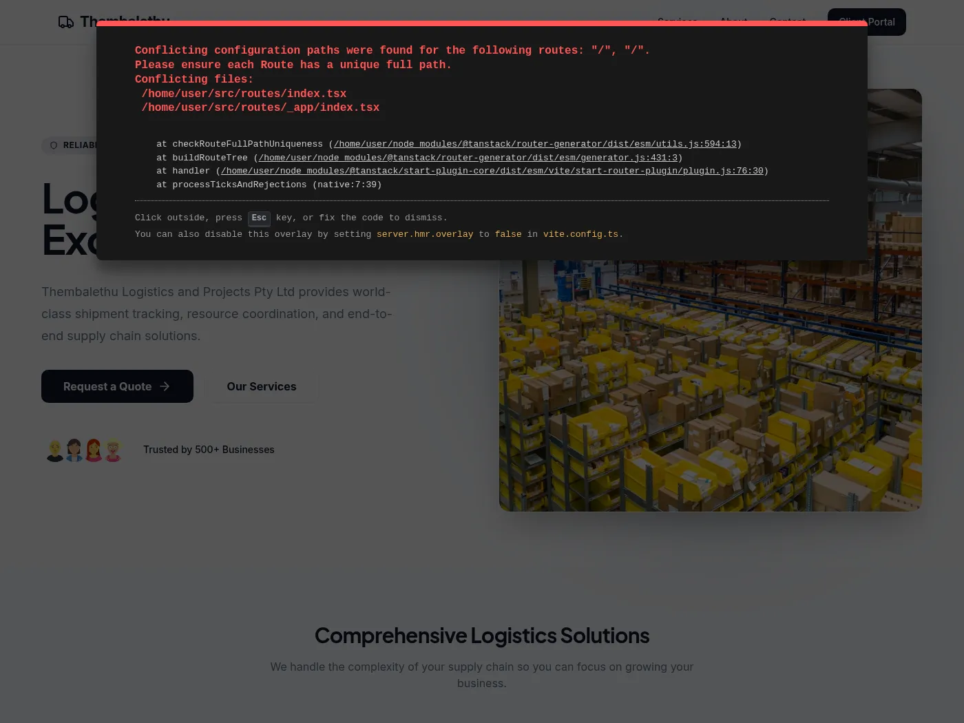 Thembalethu Logistics Portal