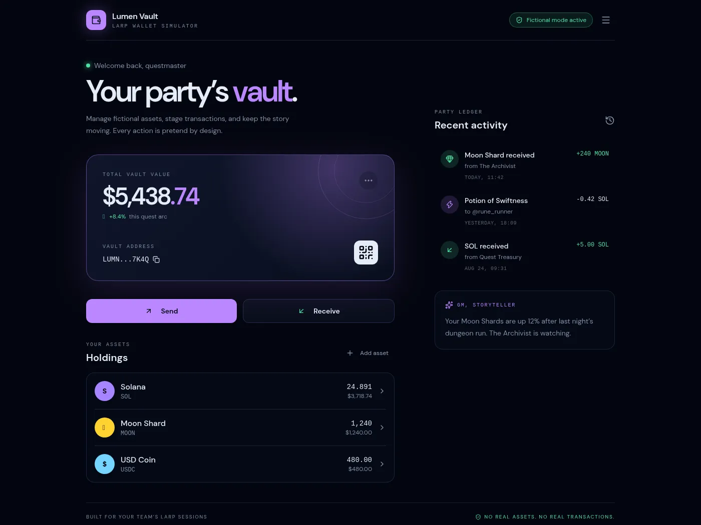 LARP Phantom Wallet Sim