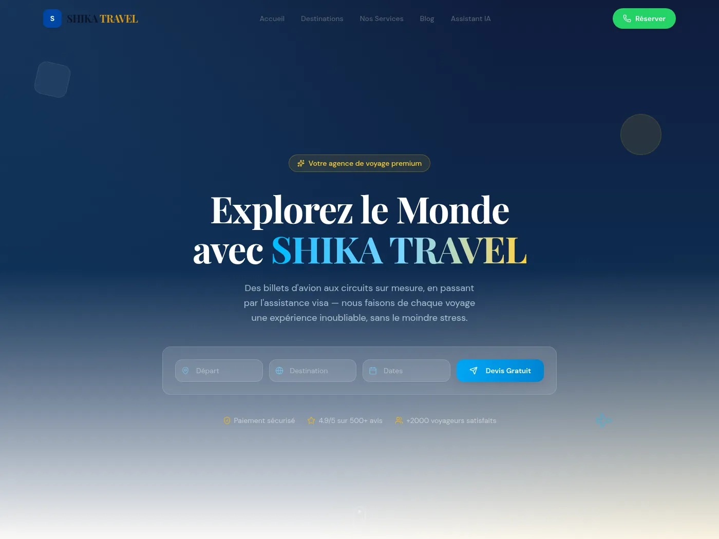 Shika Luxe Travel Web