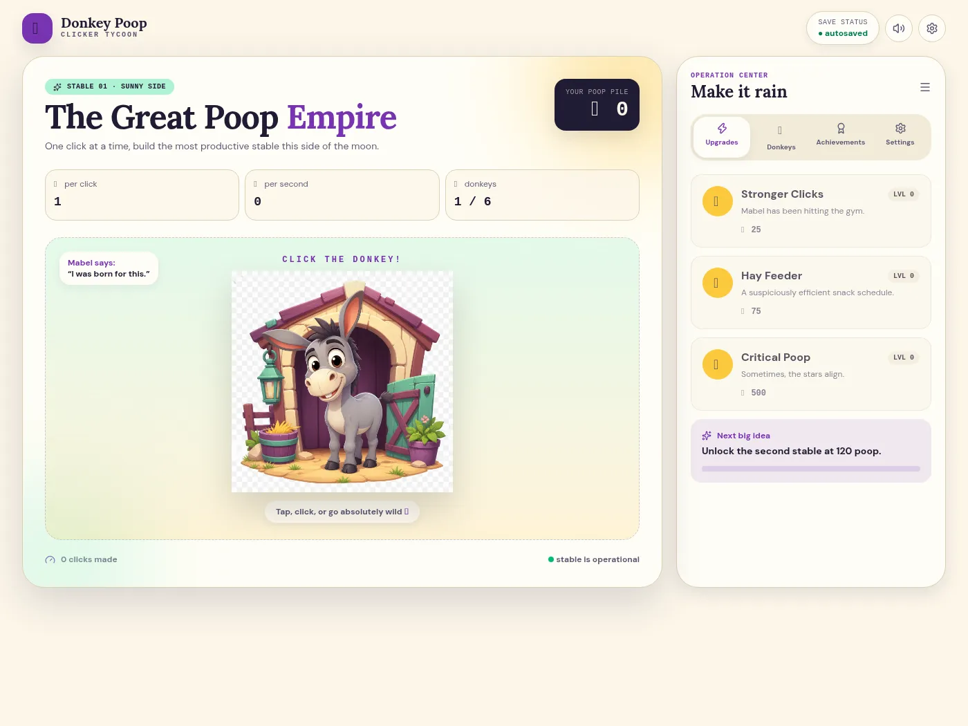 Donkey Poop Clicker