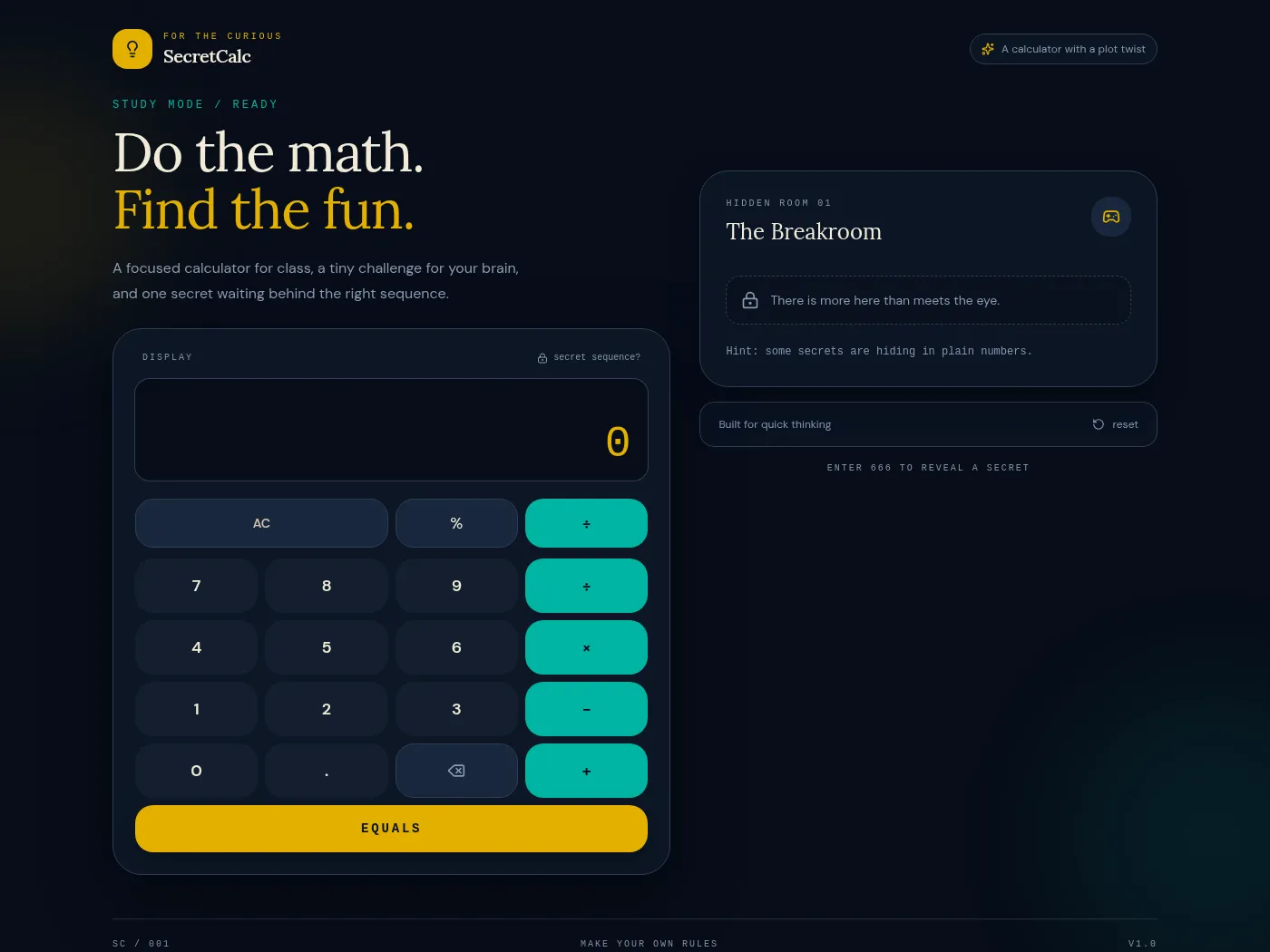 SecretCalc Playground