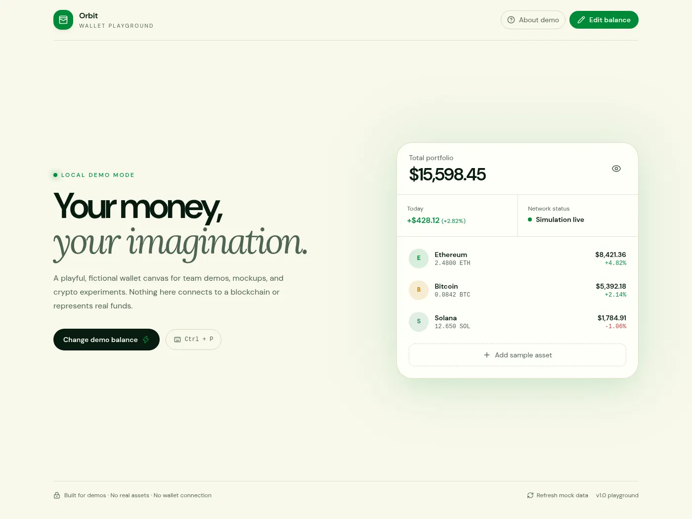 Exodus Wallet Playground