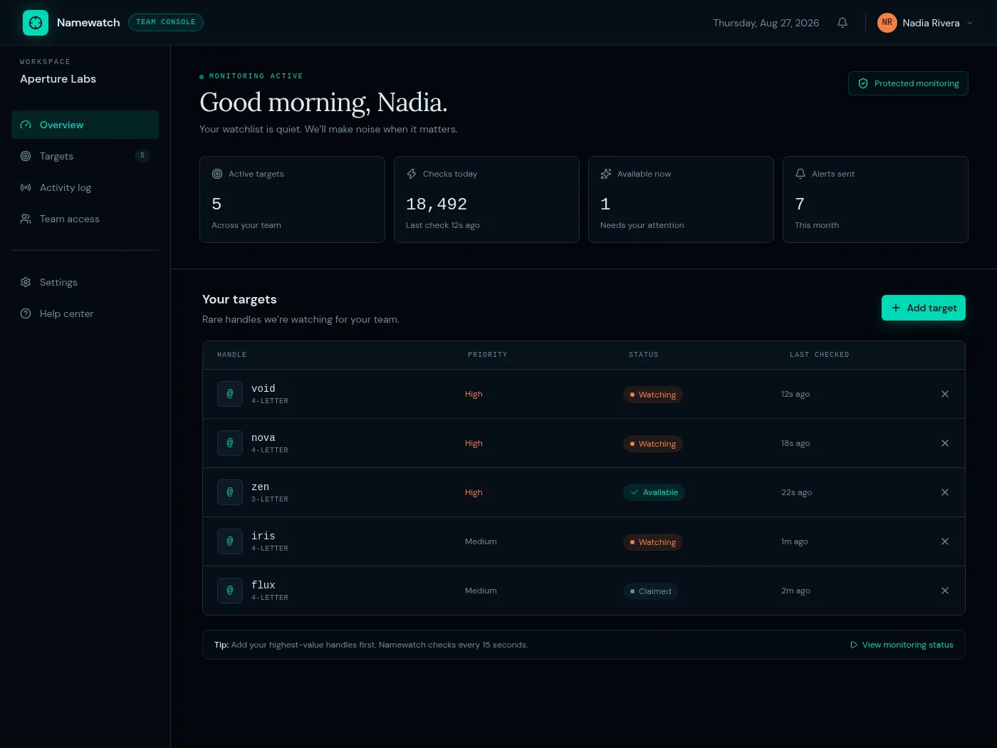 Discord Name Sniper