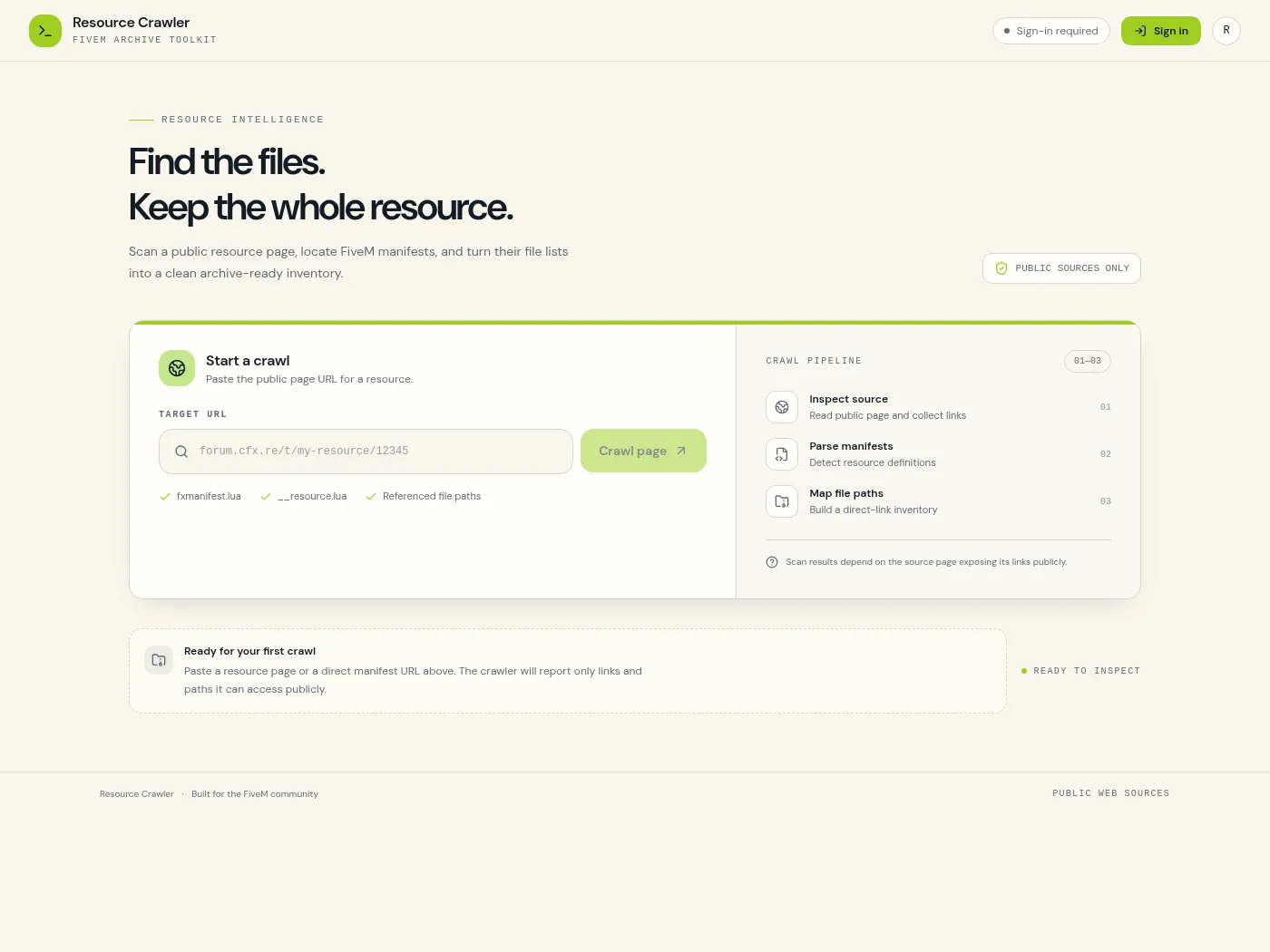 FiveM Resource Crawler