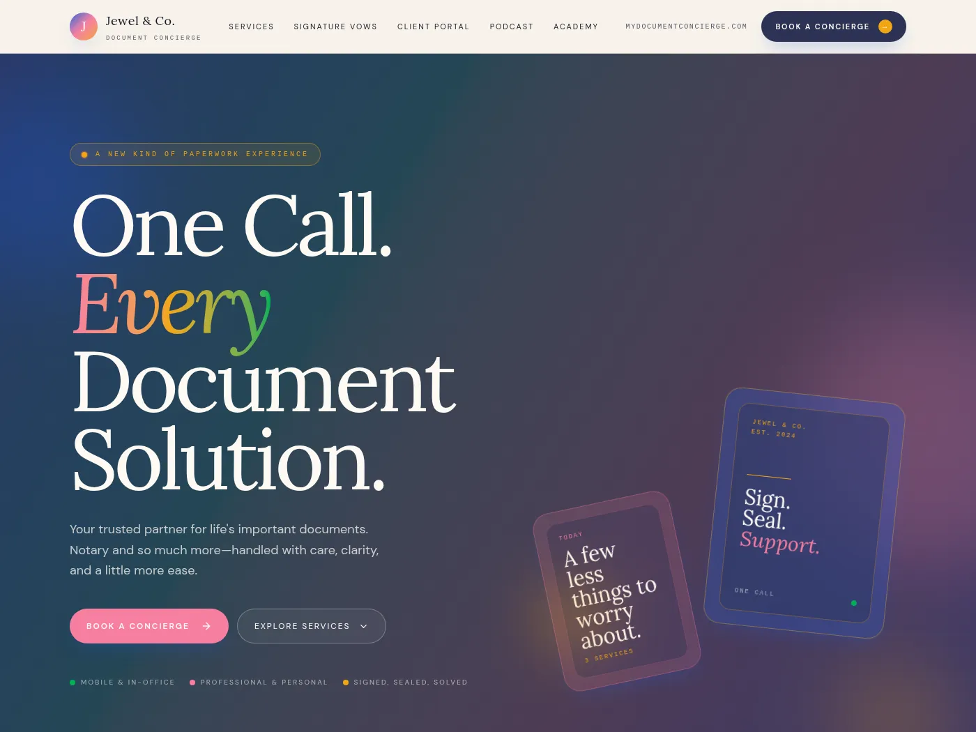 Jewel & Co. Concierge Hub
