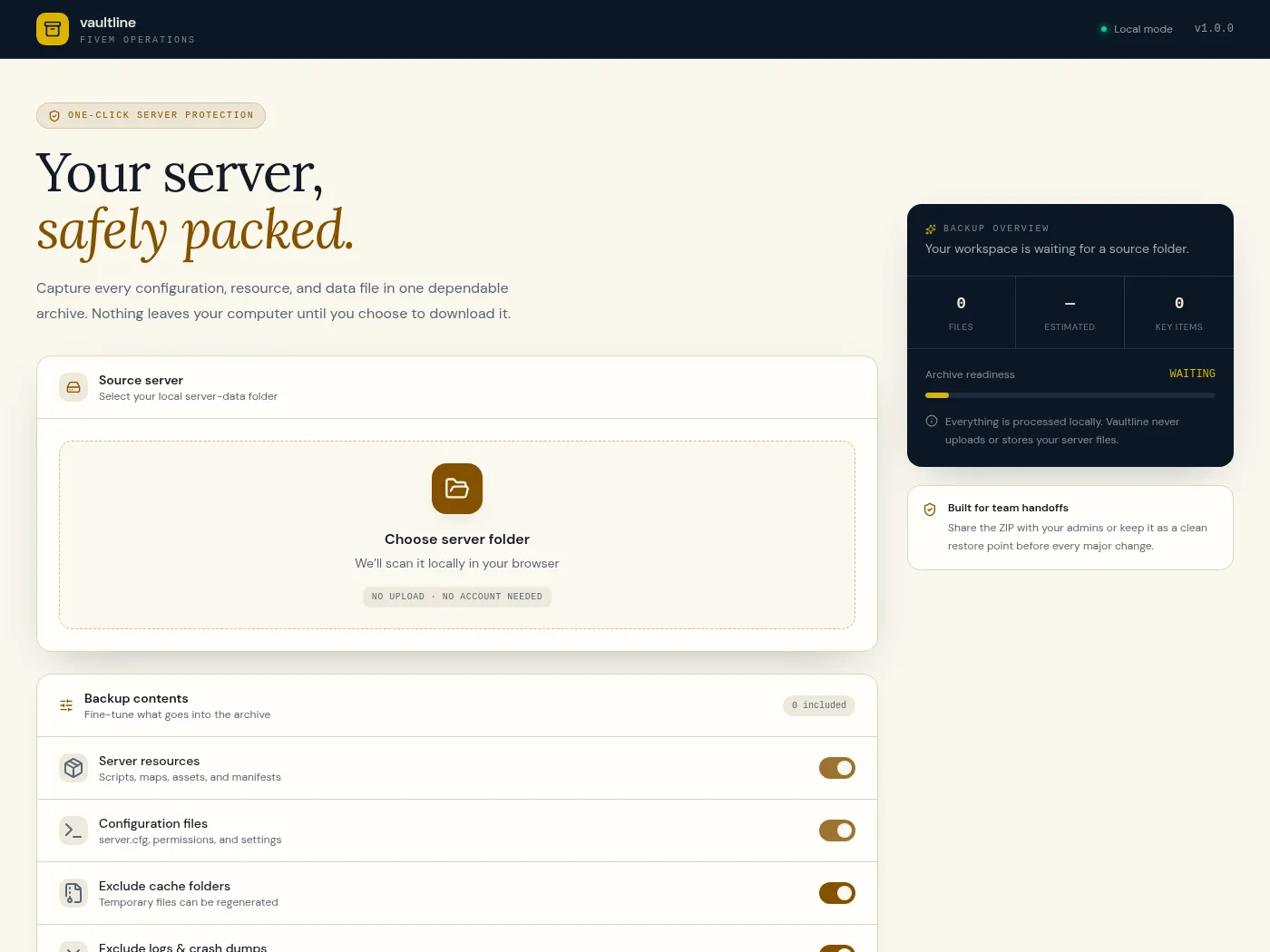 FiveM Server Backup Tool