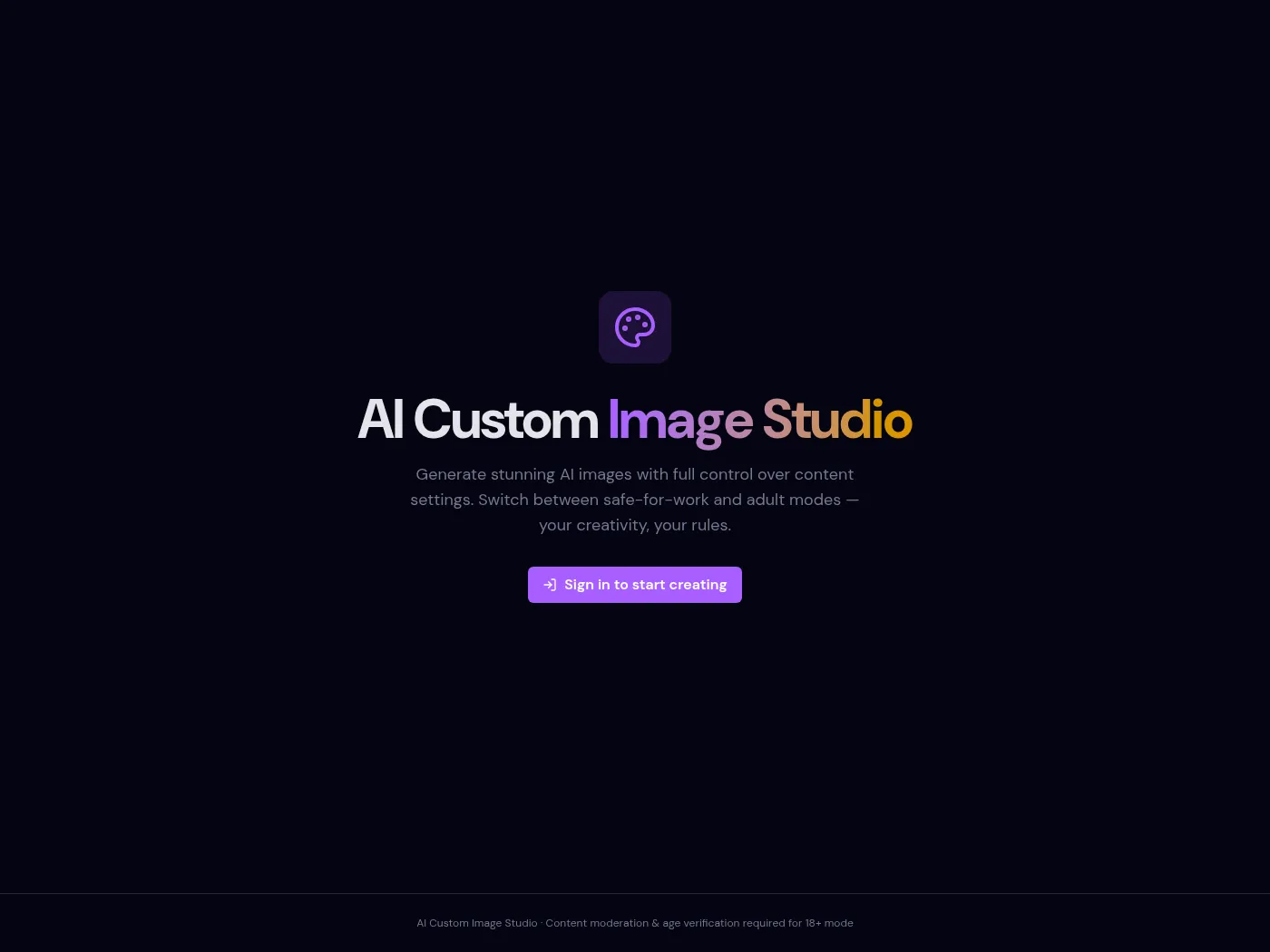 AI Custom Image Studio