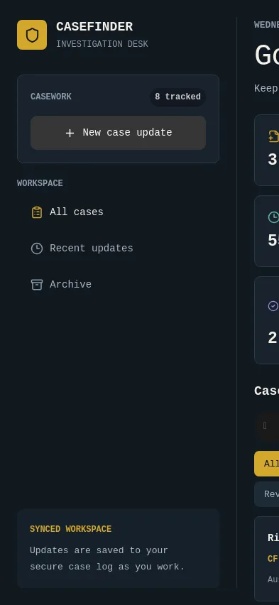 CaseFinder Mobile
