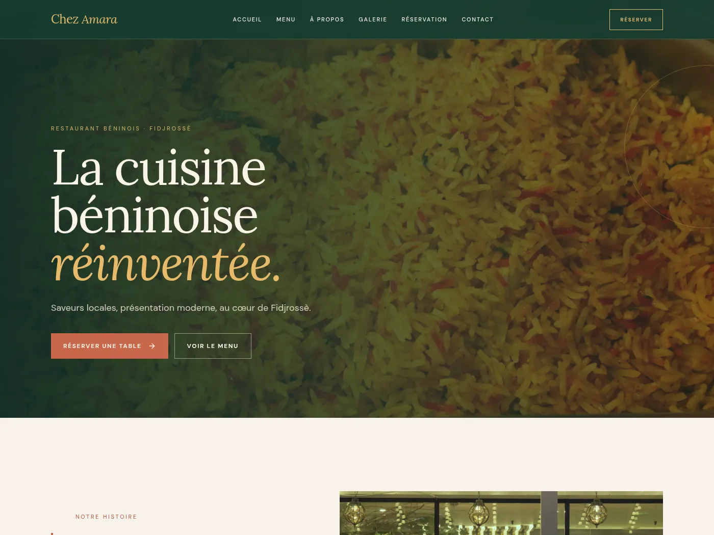 Chez Amara Restaurant Site