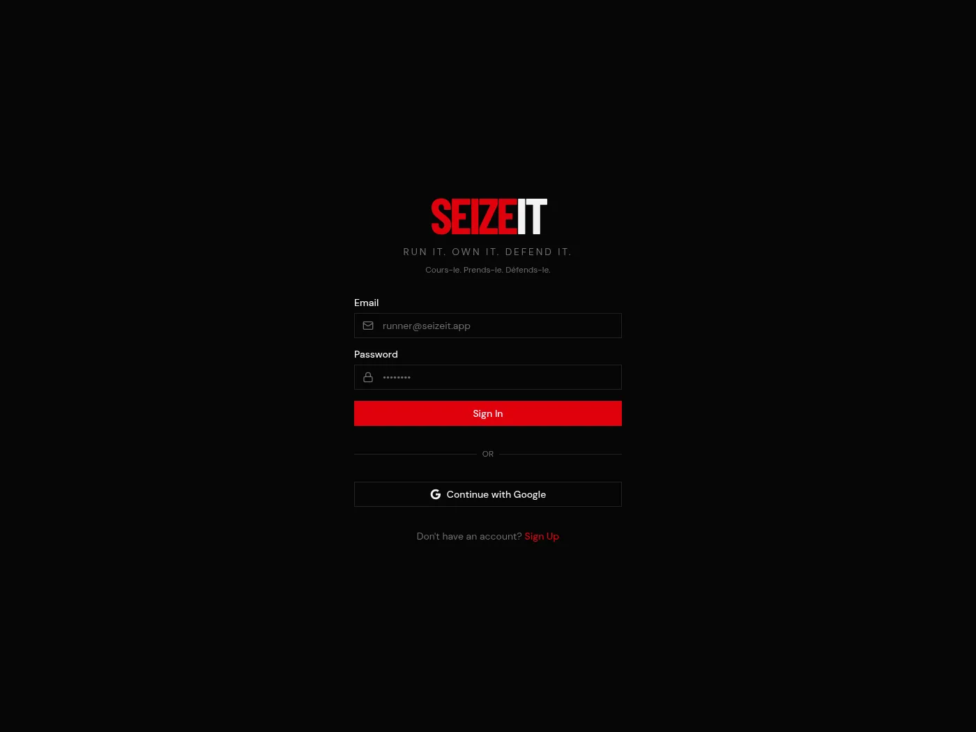 SeizeIt Run Conquest